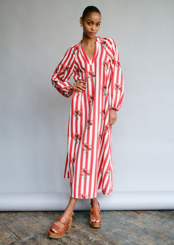 Vestido Louise - Rosa - Algodón orgánico - Sézane