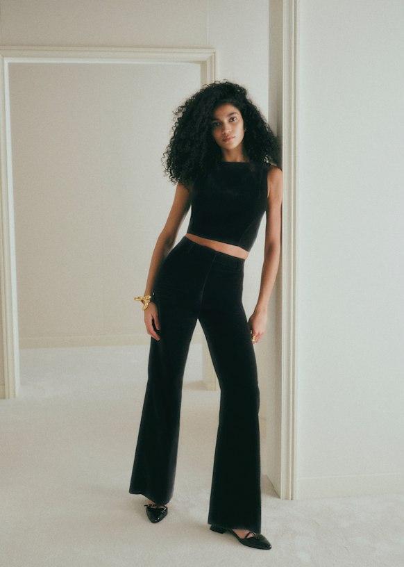 Matheo Trousers - Red Corduroy - Organic cotton - organic textile - Sézane