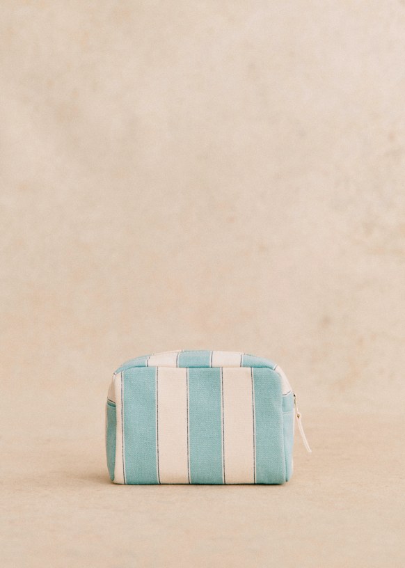 Beauty Bag - Straw yellow gingham - Linen - Sézane