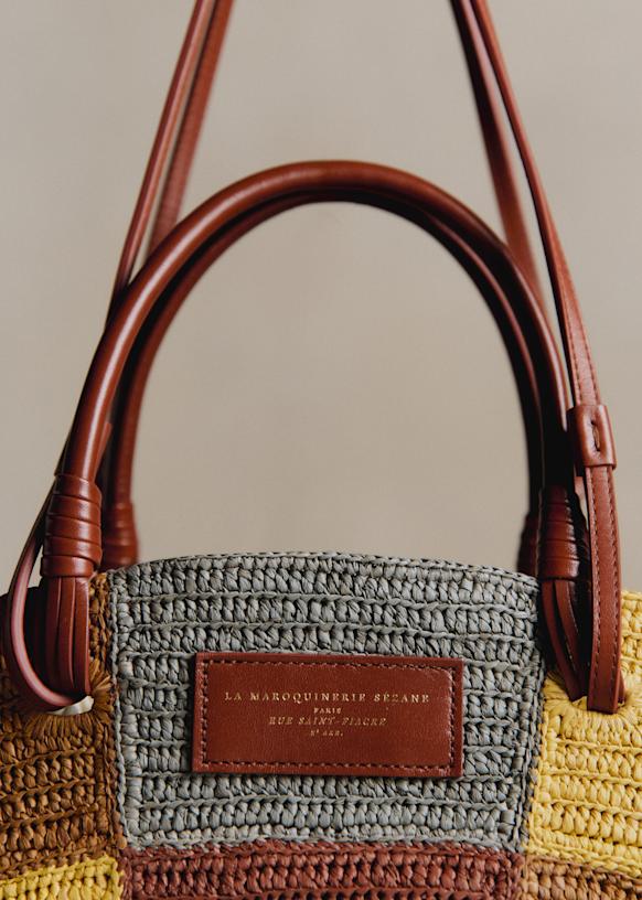 Capazo Justine - Rafia Ocre Multi - Rafia - Sézane