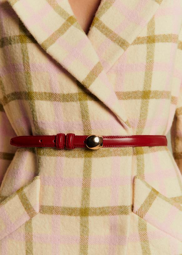 Lisa Belt - Icy Red - Bovine leather - Sézane