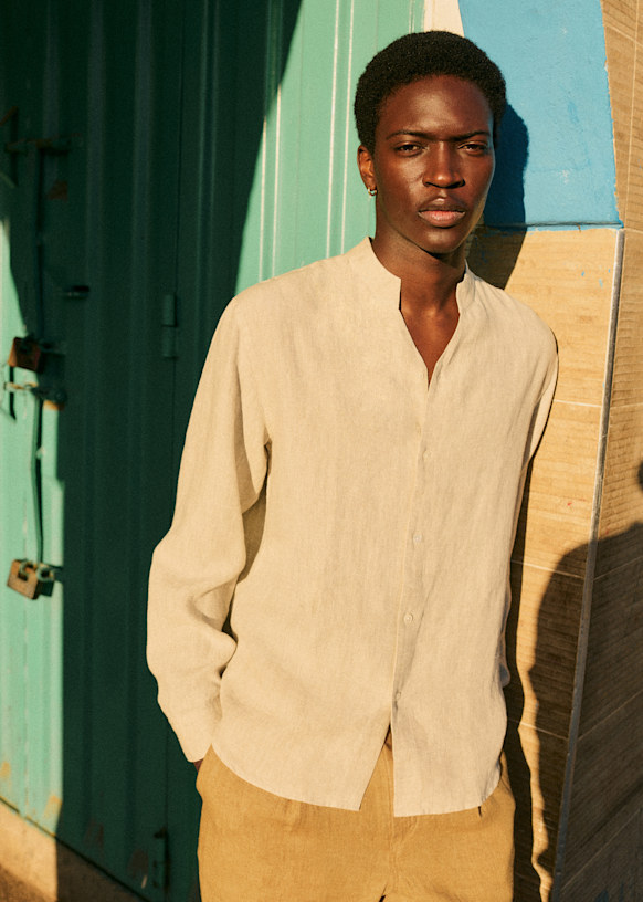 Matias Casual Shirt - Beige - Linen - Octobre Éditions