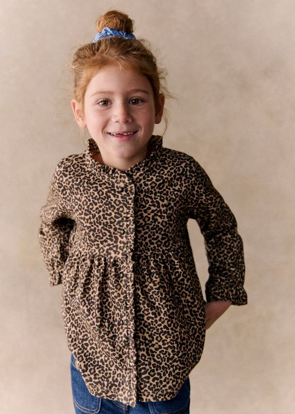 Adeline Blouse - Flowery Embroidery Tiles Fields - 0rganic cotton ...
