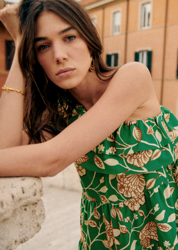 Leanore Dress - Gemini Print - Linen - Sézane