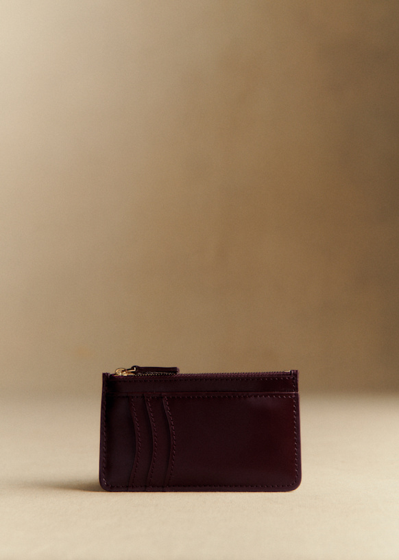 Alfred Large Card Holder - Olive Green Crocodile Print - Bovine leather ...