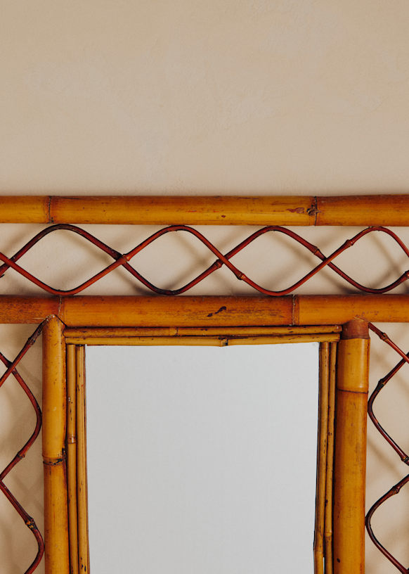 Miroir vintage en bambou et rotin - Bambou - Bambou - Octobre Éditions
