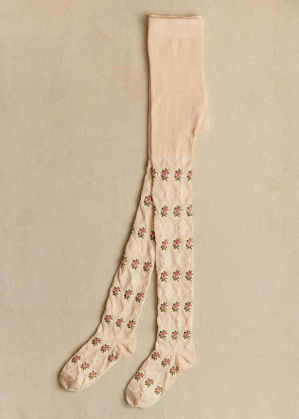 Collant Julia - Fleurs Roses - Coton - Sézane