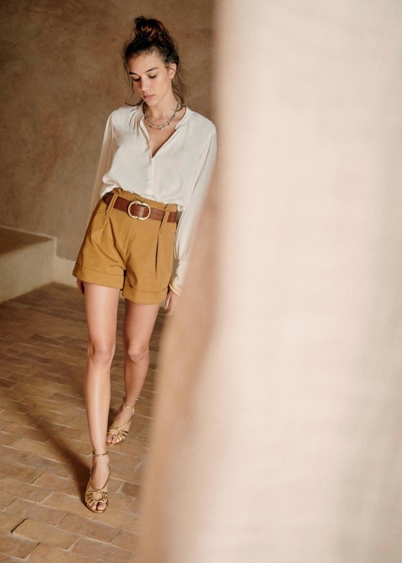 Rome Shorts - Caramel - Organic Cotton - Sézane