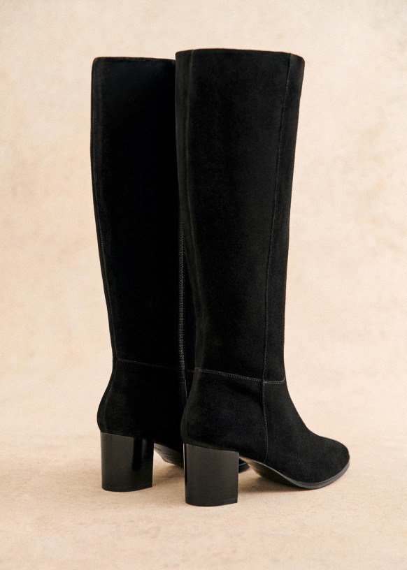 Adèle Boots - Tan - Split cowhide leather - Sézane