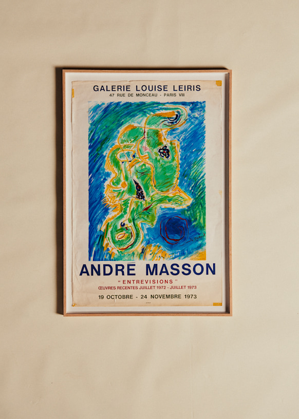 Affiche Galerie Louise Leiris, André Masson, 1973 - 58 x 84,5 cm ...