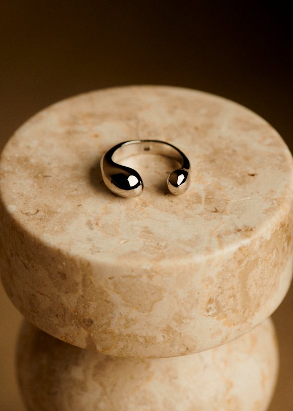 Ama Ring - Silver - Majority recycled brass - Octobre Éditions