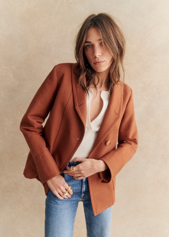 Alvin Jacket - Hazelnut - Cotton - Sézane