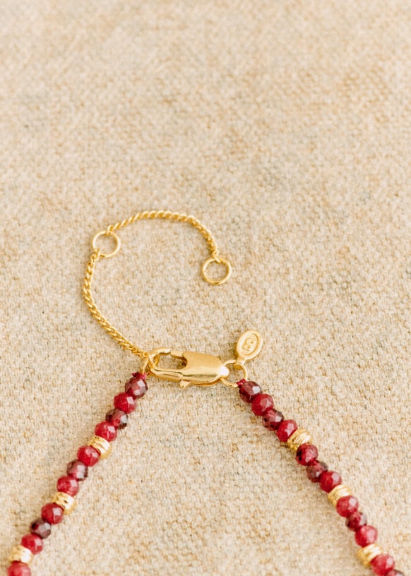 Ronnie Necklace - Gold / Green - Brass - Sézane