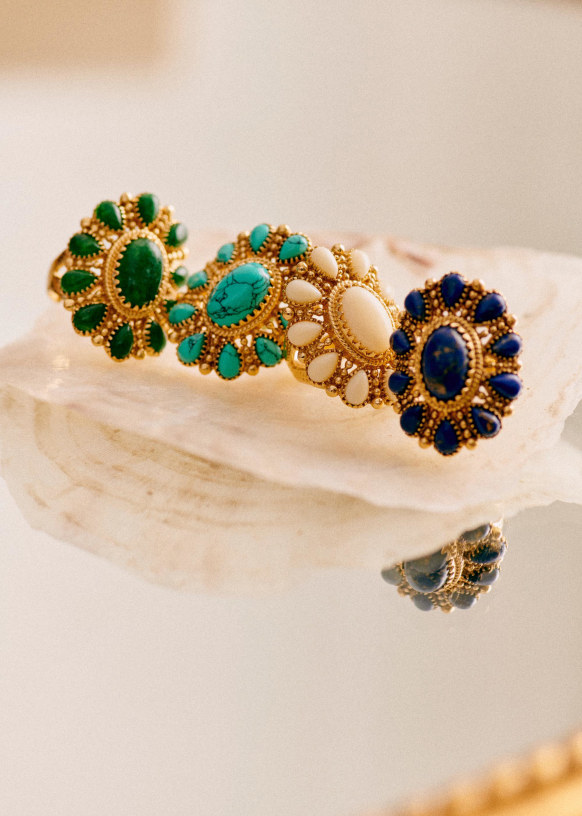 Taylor Ring - Navy Blue - Brass - Octobre Éditions