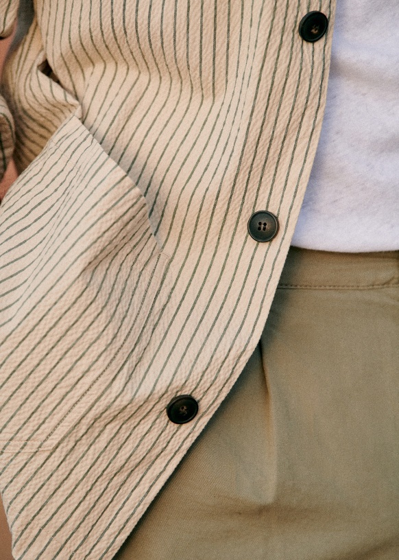 Irwin Jacket - Steel Blue - Linen - Sézane