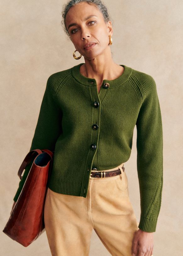 Isaure Cardigan - Navy - 0rganic cotton - textile made from organic ...