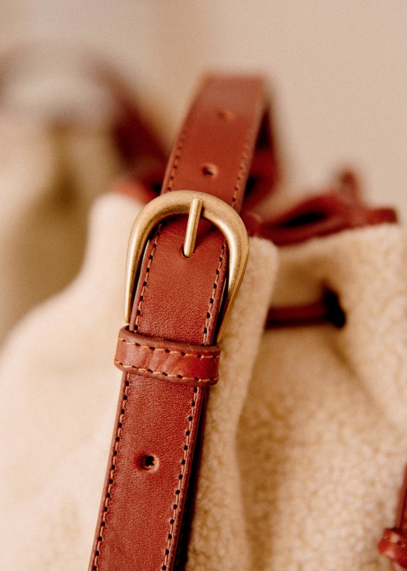 Farrow Mini Bag - Natural heritage leather / Wool - Textile - Octobre ...