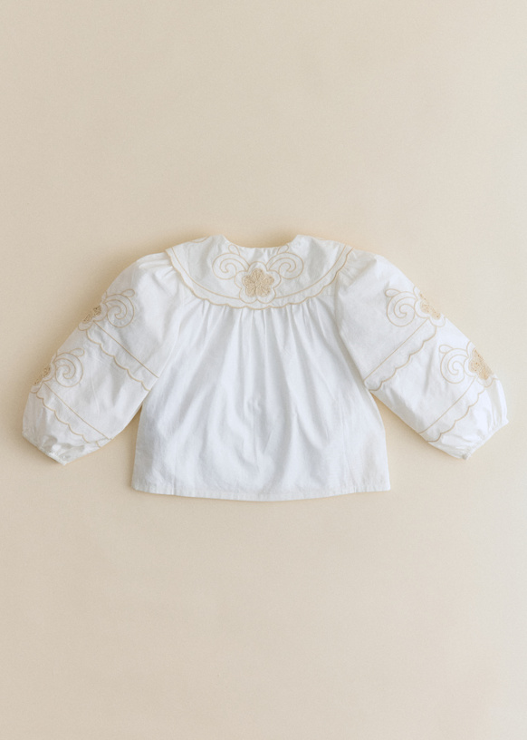 Avila Shirt - Sézane x SEA NY - Placed Ecru Embroidery - Organic cotton ...