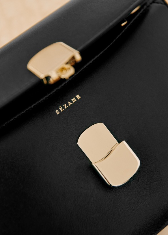 Milo Classic Bag - Smooth Black - Smooth goatskin leather - Sézane