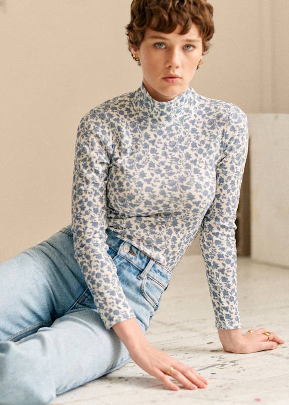 Felix Jumper - Romantic Ecru Garden print - Organic cotton - organic ...