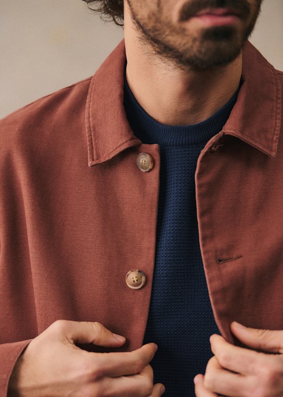 Tim Jacket - Rust - Organic cotton - organic textile - Octobre Éditions