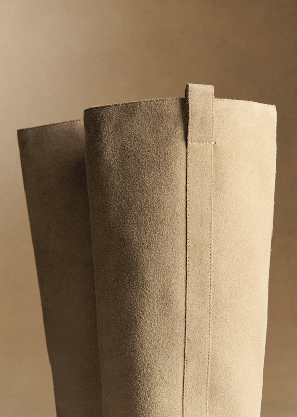 Bridget Knee Boots - Glossy Chocolate - Bovine leather - Sézane