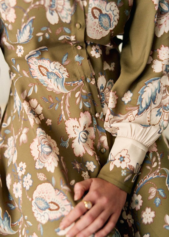 Caprice Dress - Rama kaki - Recycled viscose - Sézane