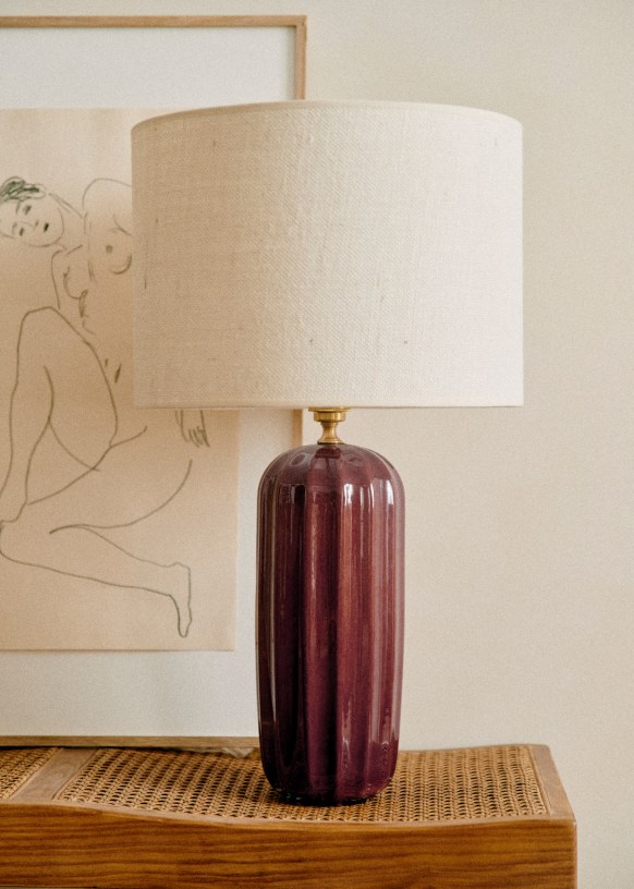 Lamp Traviata groot model - Mokka - Sonate Lampenkap - Ecru - Keramiek ...