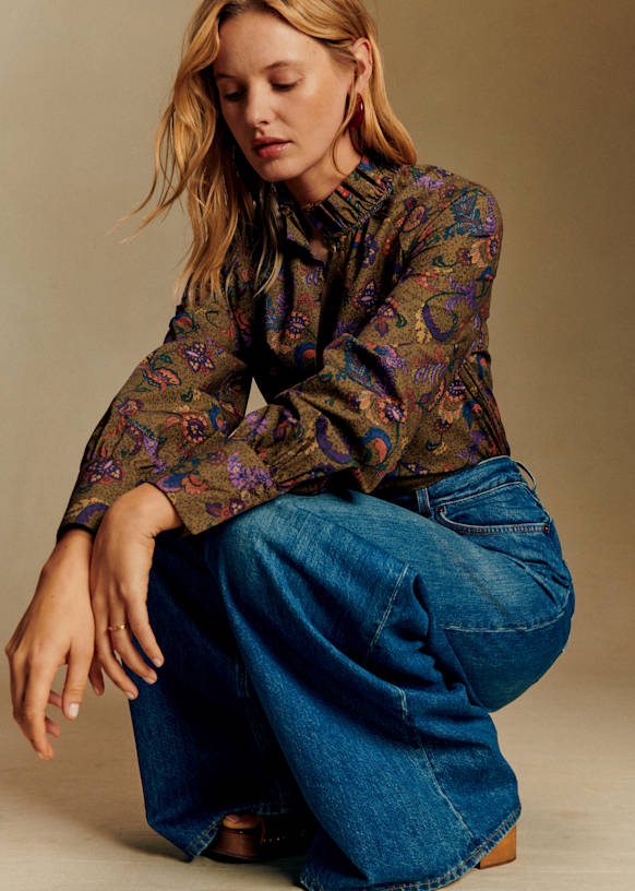 Louna shirt - Dana print - Organic cotton - organic textile - Octobre ...