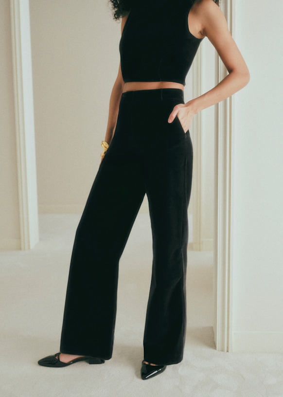 Matheo Trousers - Red Corduroy - Organic cotton - organic textile - Sézane