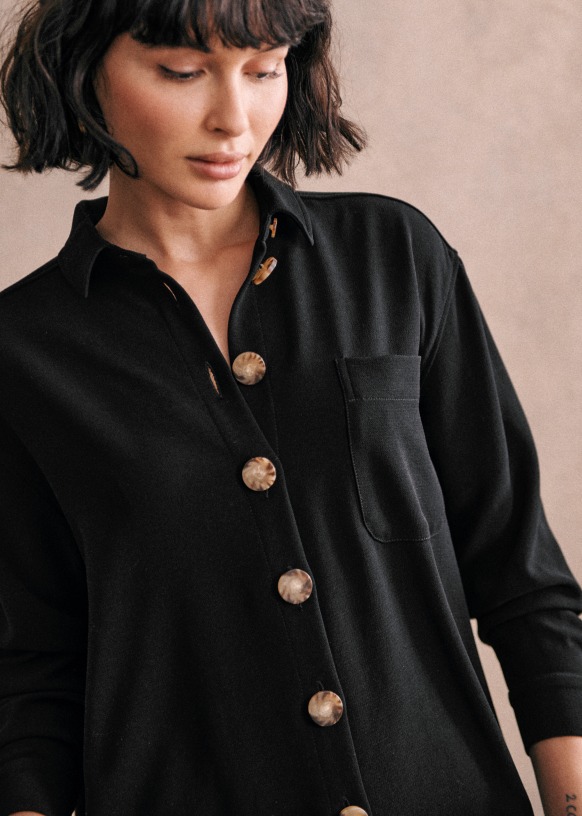 Sadie Dress - Black - Recycled polyester - Sézane