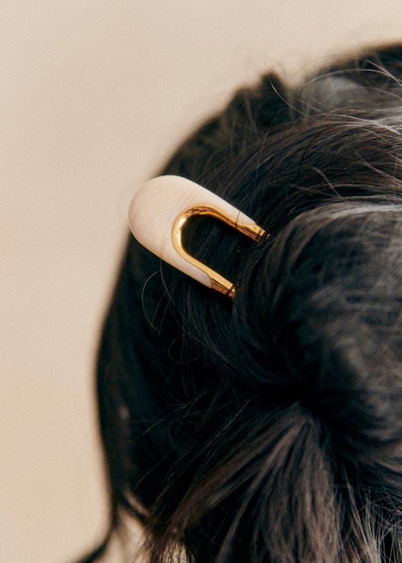 Accesorio para el pelo Gladys - Escama dorado - Latón - Sézane