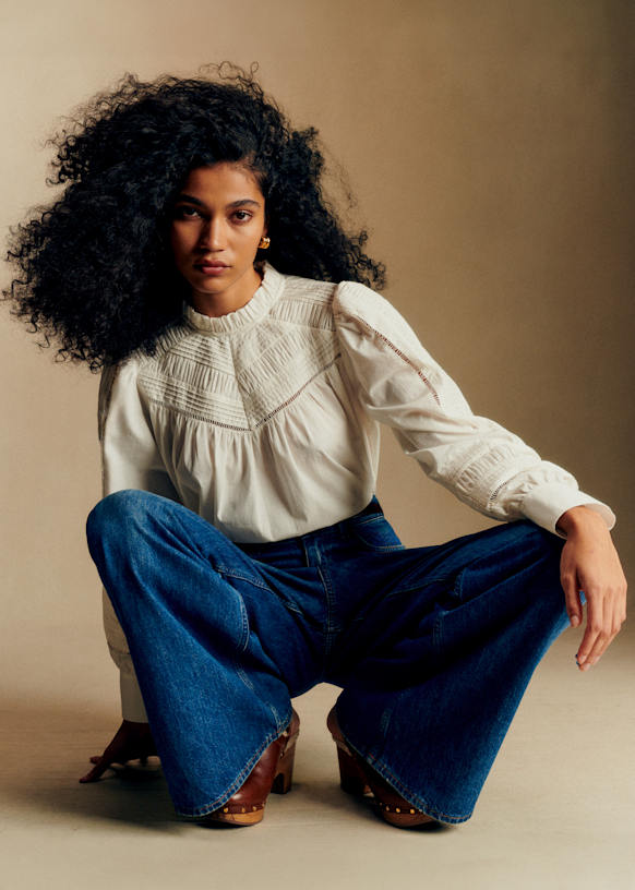 Blusa Datya - Crudo - Algodón orgánico - Sézane