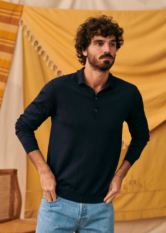 Mike Sweater - Navy - Wool - Octobre Éditions