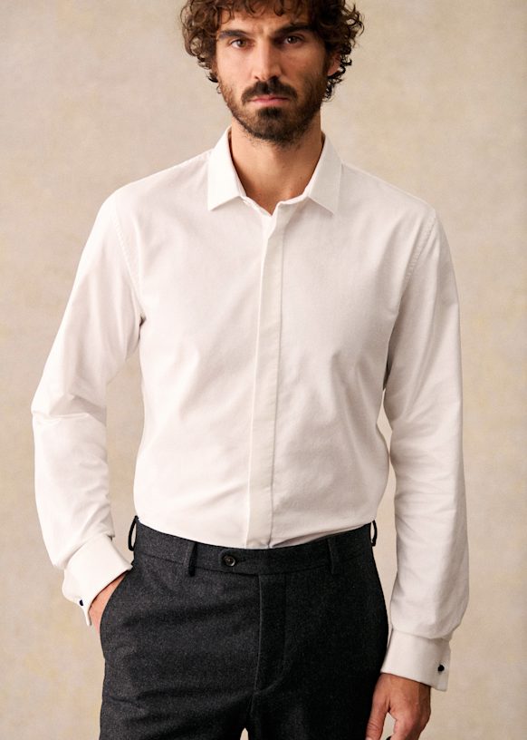 Garvin Pinpoint Shirt - White - Sézane