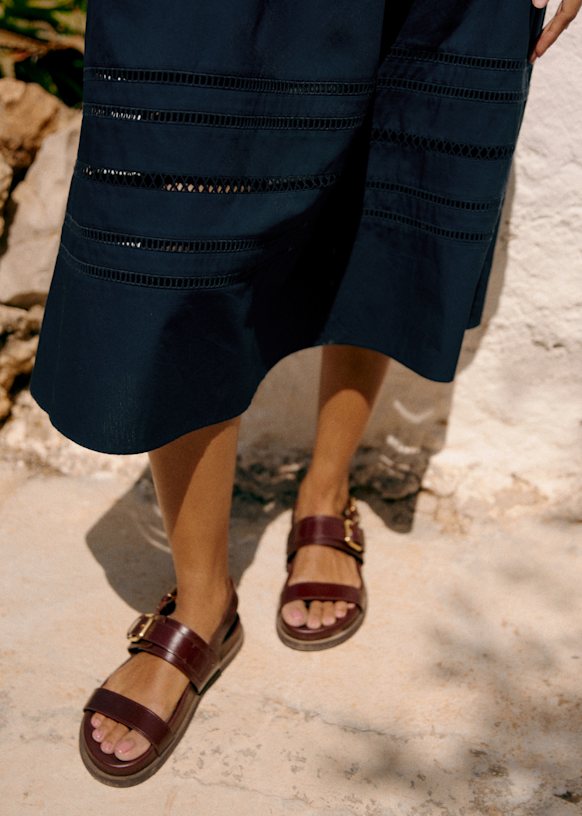 Gonna Noa - Sézane x Holiday - Navy scuro - Cotone biologico - Sézane