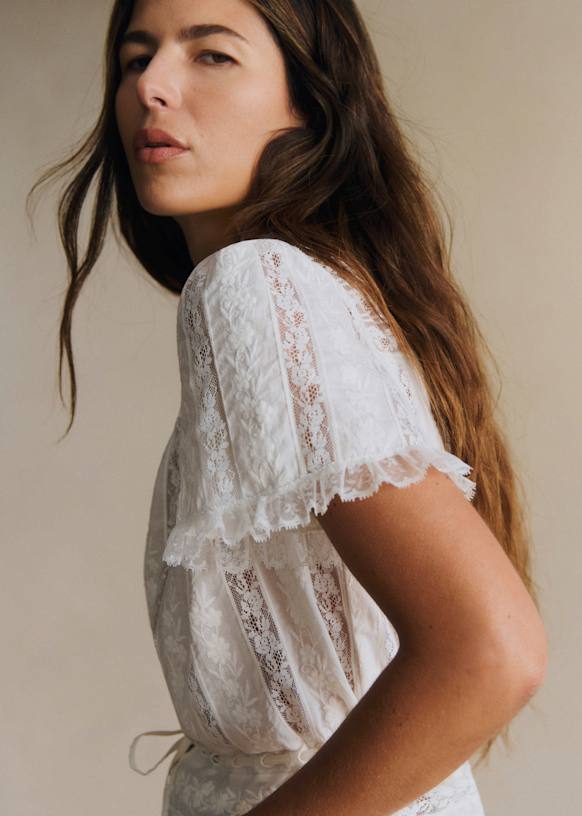 Shenali Shirt - Ecru - Organic cotton - organic textile - Sézane