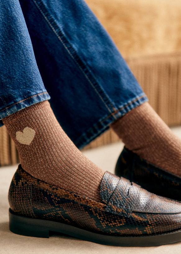 Lurex Hearts Sock Trio in Gift Box - Multicolored lurex - Cotton - Sézane