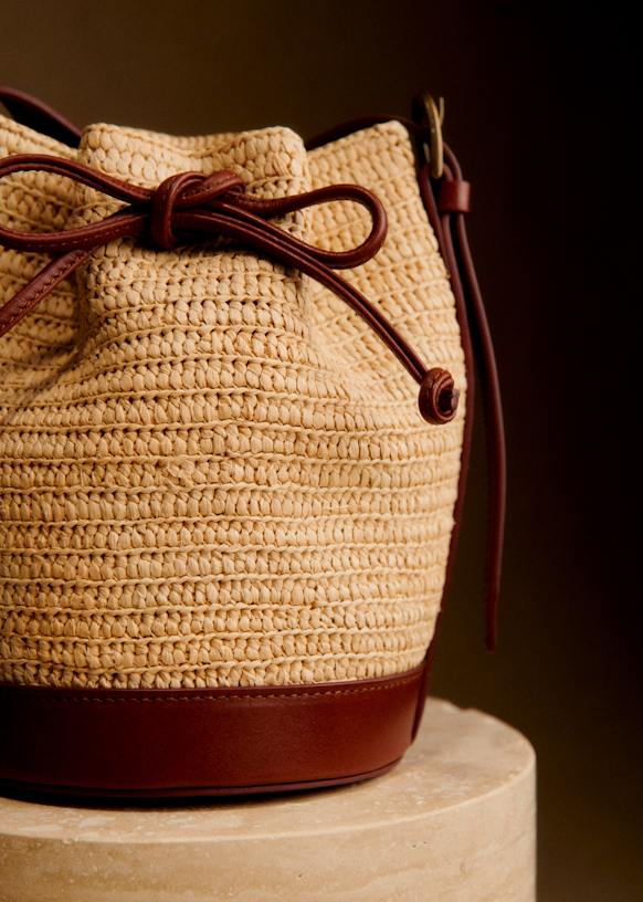 Mini Farrow Raphia Bag - Natural - Raffia - Octobre Éditions