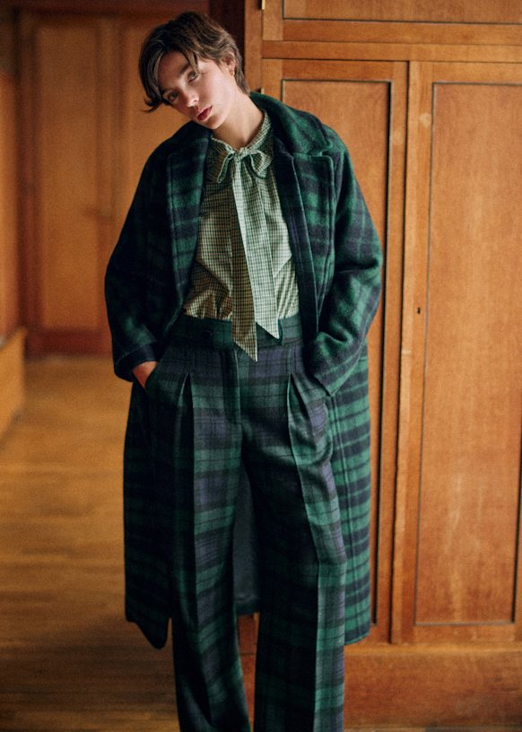 Ignacio Trousers - Sézane x MDLO - Batley Check - Wool - Octobre Éditions