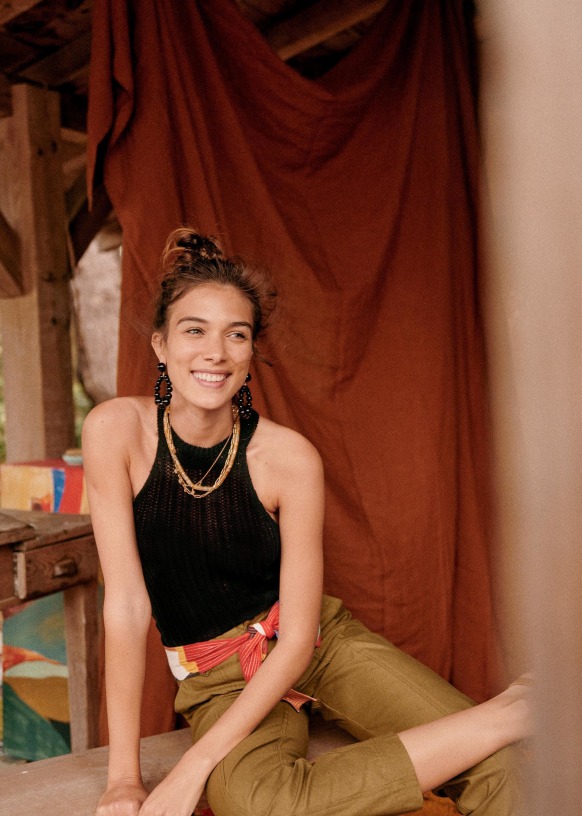 Jessica Top - Mahogany - Organic Cotton - Sézane