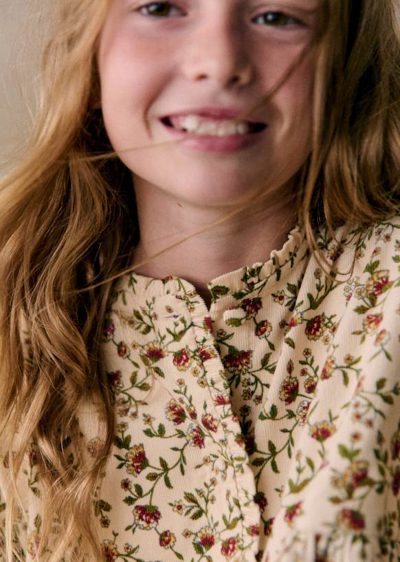 Alice Dress - Miranda Ecru Print - Cotton - Sézane