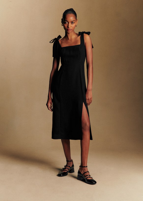 Dorotha Dress - Black - Polyester - Sézane