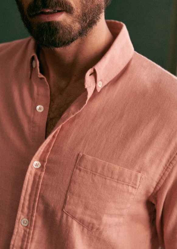 Luke Shirt - Azure Blue - Cotton - Octobre Éditions